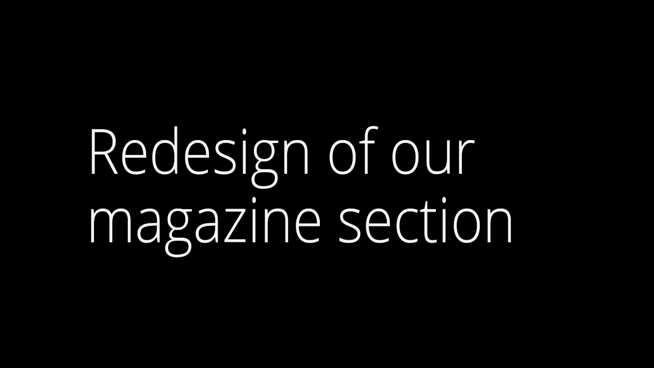 Redesign of our magazine section - The Documentary Network